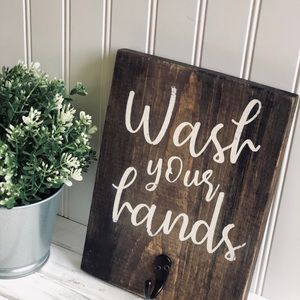 Hand Crafted | Bath | Rustic Wash Your Hands Sign Bathroom Decor | Poshmark